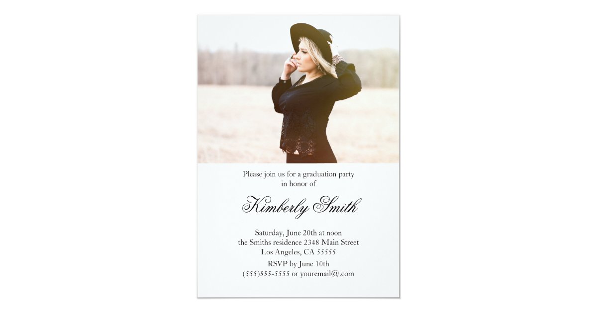 Script font graduation invitation | Zazzle.com