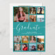 Script Graduate 14 Photo Collage Teal Graduation Invitation | Zazzle