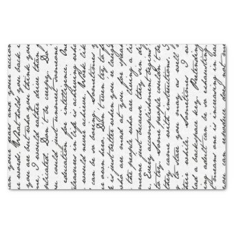 Script Handwriting Tissue Paper | Zazzle