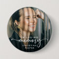 Script In Loving Memory Photo Memorial Button | Zazzle