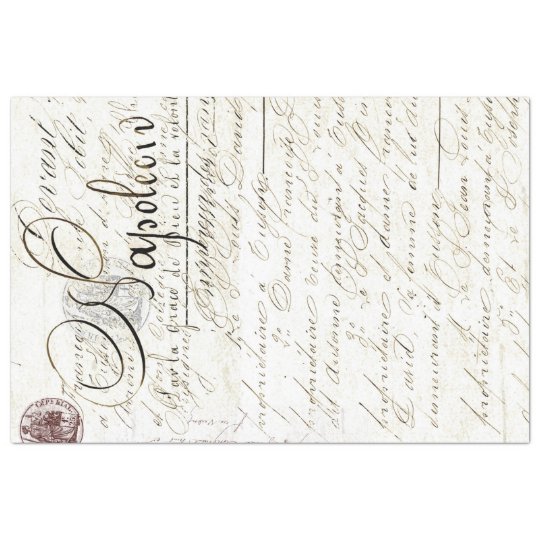 Script Junk Journal Background Decoupage Sheet | Zazzle.com