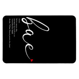 Script Love Heart Bae Definition Magnet | Zazzle