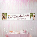 Script Maroon CONGRATULATIONS Photo Graduation Banner | Zazzle