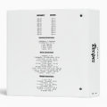 Script Measurement Conversion Chart Recipe White 3 Ring Binder | Zazzle