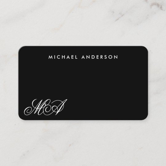 Script Monogram Business Card | Zazzle.com