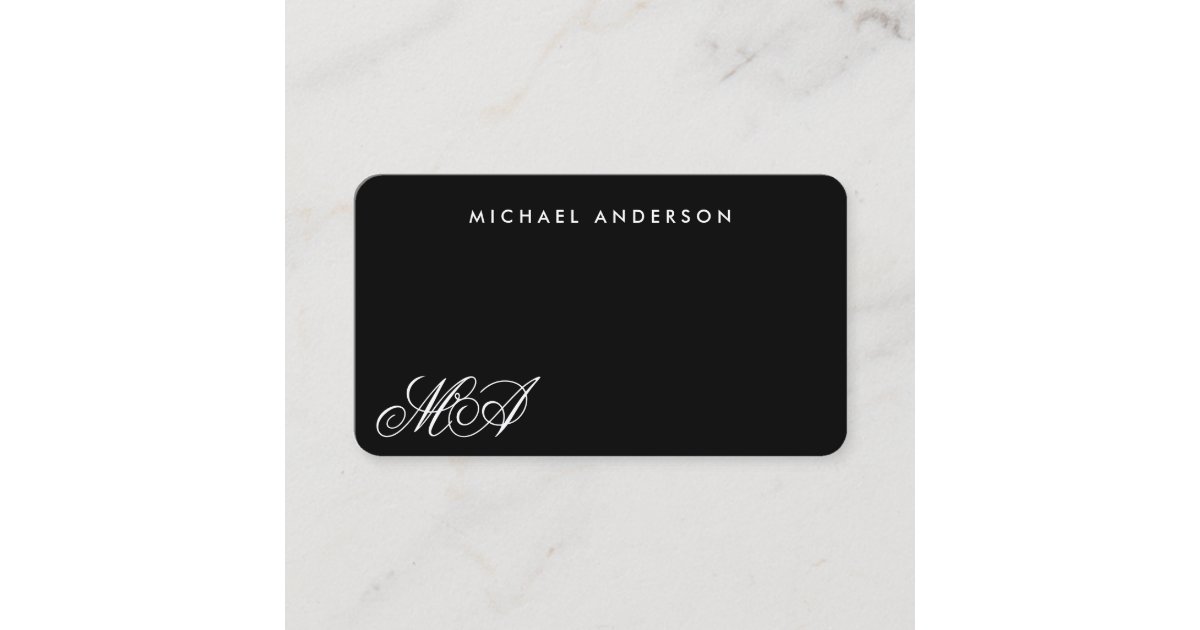 Script Monogram Business Card | Zazzle