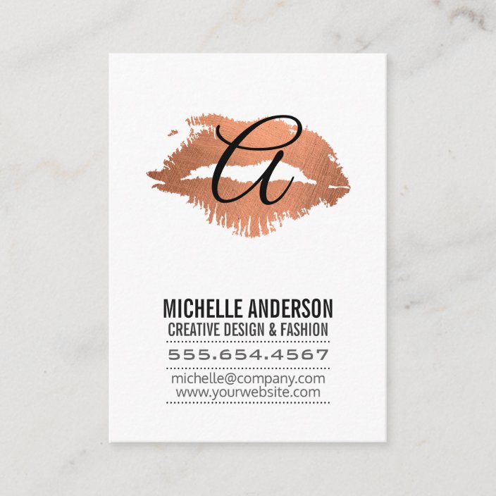 Script Monogram / Expressive Kiss Business Card | Zazzle.com