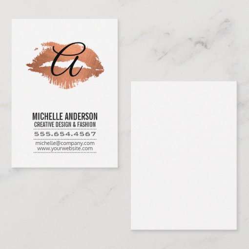 Script Monogram / Expressive Kiss Business Card | Zazzle