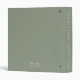 Script Name Monogram Sage Green Modern Minimalist 3 Ring Binder | Zazzle