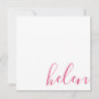 Script Name Note Card | Zazzle