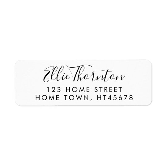 Script Name Return Address Label | Zazzle.com