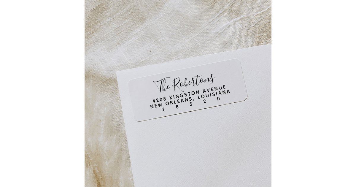 Script Name Return Address Labels | Zazzle