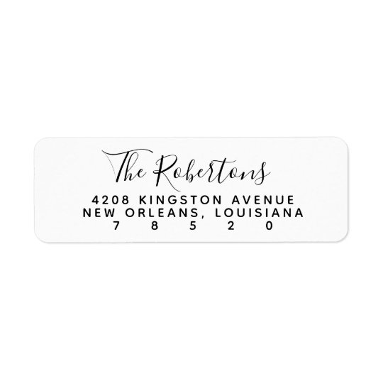 Script Name Return Address Labels | Zazzle.com