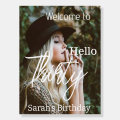Script Photo Thirty 30th Birthday Personalised Foam Board | Zazzle