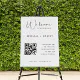 Script QR Code Wedding Program White Welcome Sign | Zazzle