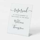 Script Reserved Father Of The Bride Memorial Pedestal Sign | Zazzle