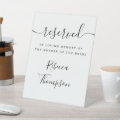 Script Reserved Mother Of The Bride Memorial Pedestal Sign | Zazzle