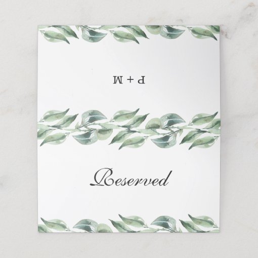 Script Reserved Personalized Wedding Place Card | Zazzle