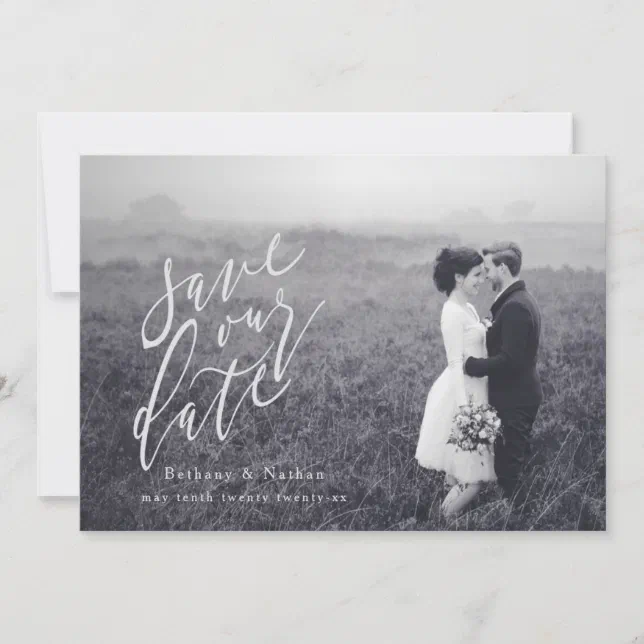 SCRIPT-SAVE THE DATE SAVE THE DATE | Zazzle