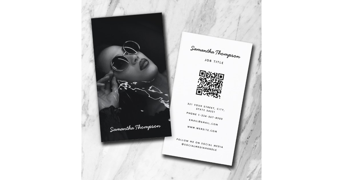 Script Signature Professional Photography Business Card | Zazzle