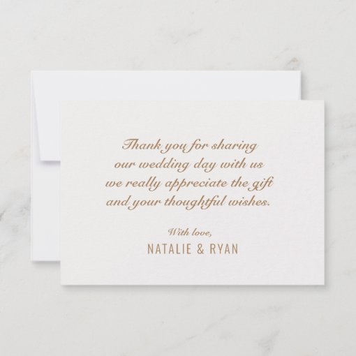script text wedding thank you photo card | Zazzle