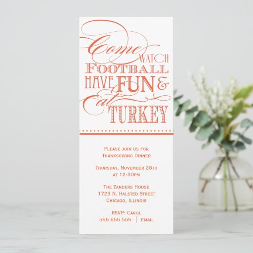 Script Thanksgiving Dinner Invitation | Zazzle