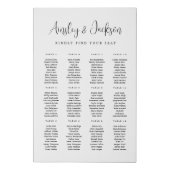 Script Title EDITABLE COLOR Seating Chart Canvas | Zazzle