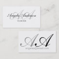 Script Typographic Name And Initials Business Card | Zazzle