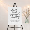 Script Typography Unplugged Wedding Ceremony Sign | Zazzle