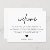 Script Wedding Welcome Bag Insert Card | Zazzle