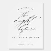 Script Welcome Night Before Rehearsal Dinner Foam Board | Zazzle