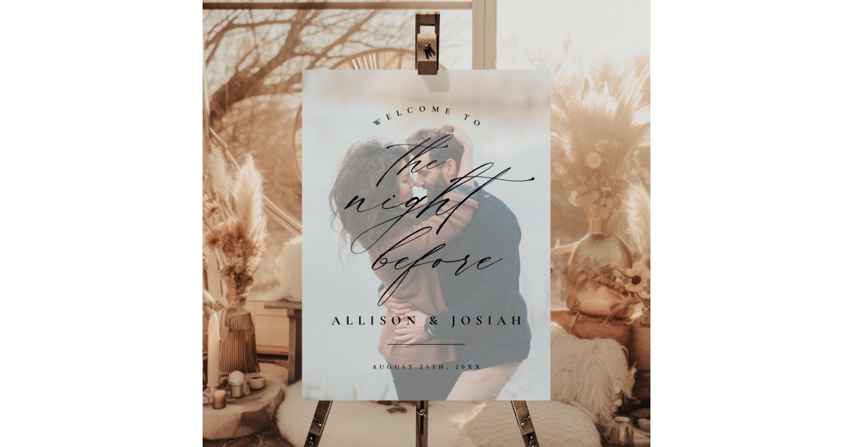 Script Welcome Night Before Rehearsal Dinner Poster | Zazzle