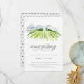 Script Winery Vineyard Wine Tasting Party Invite | Zazzle