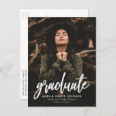 Scripted Photo Graduation Party Invitation Postcard | Zazzle