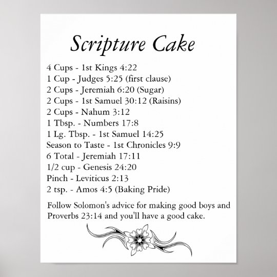 Scripture Cake Poster | Zazzle.com