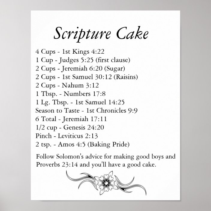 Scripture Cake Poster | Zazzle.com