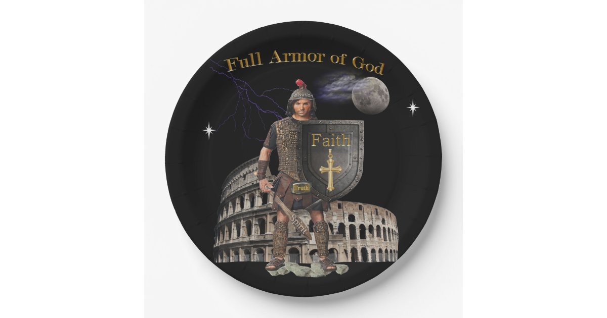 Scripture Full Armor of GOD Paper Plates | Zazzle