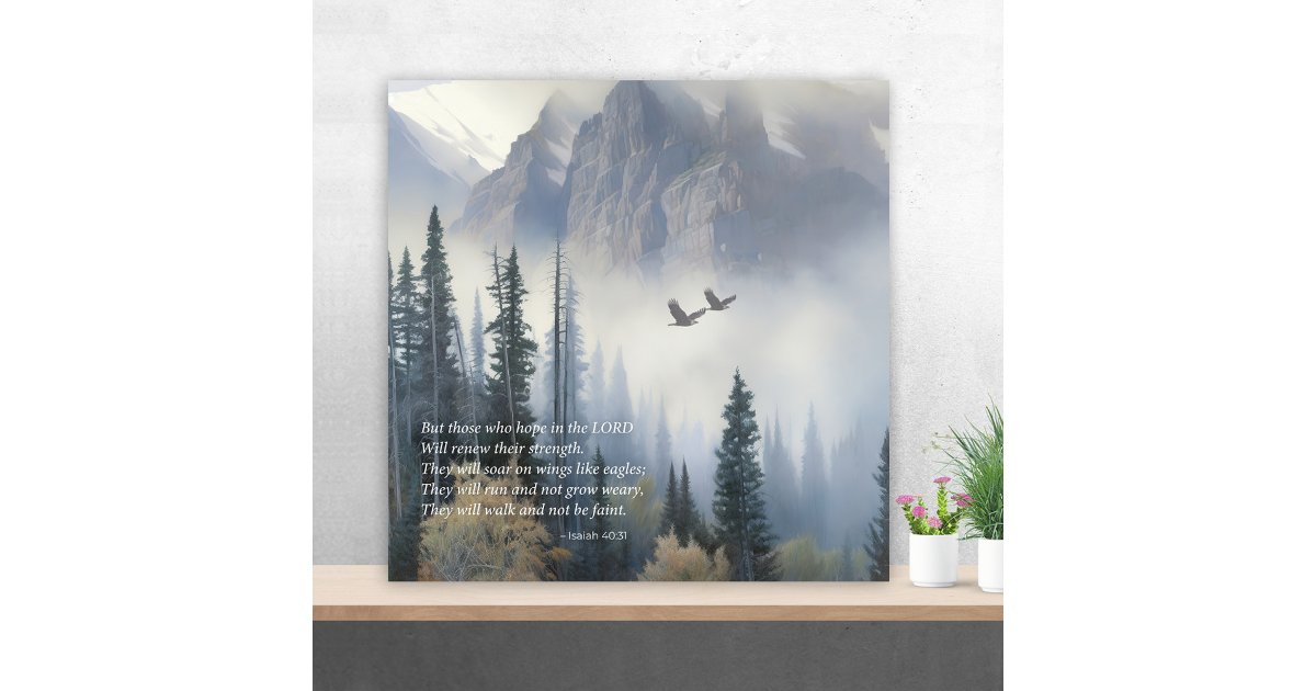 Scripture Isaiah 40 Soar Like Eagles Wall Art | Zazzle