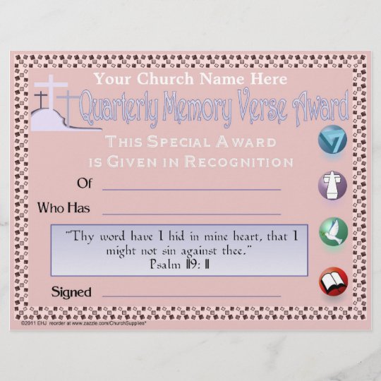 Scripture Memory Award | Zazzle.com
