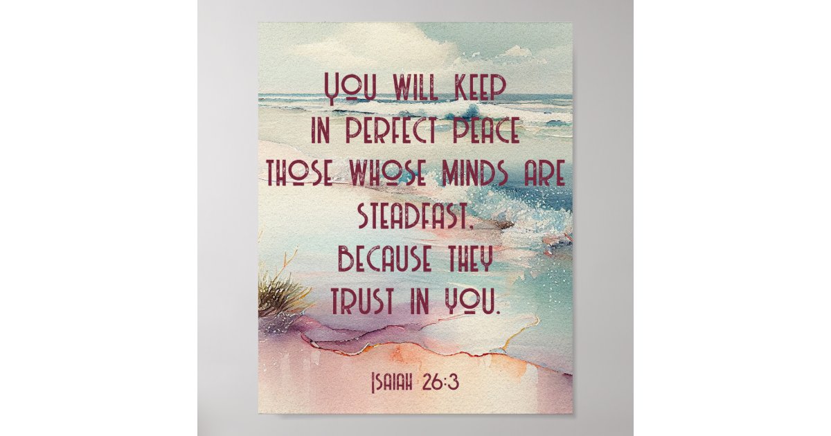 Scripture on Peace Poster | Zazzle