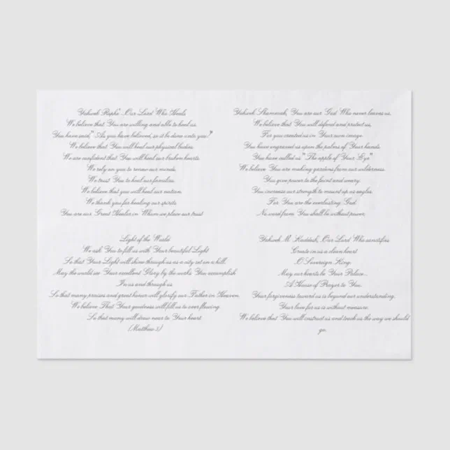 Scripture Prayer Decoupage' Tissue Paper | Zazzle