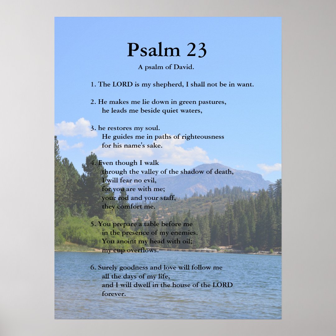Scripture Template, Psalm 23 Poster | Zazzle