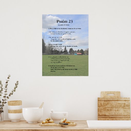 Scripture Template, Psalm 23 Poster | Zazzle