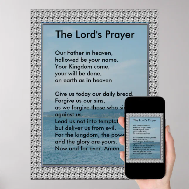 Scripture Template - The Lord's Prayer Poster | Zazzle