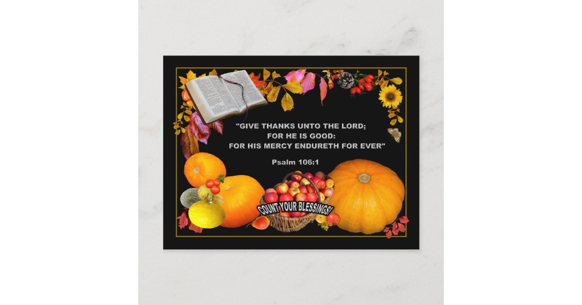 Scripture thanks POSTCARD | Zazzle