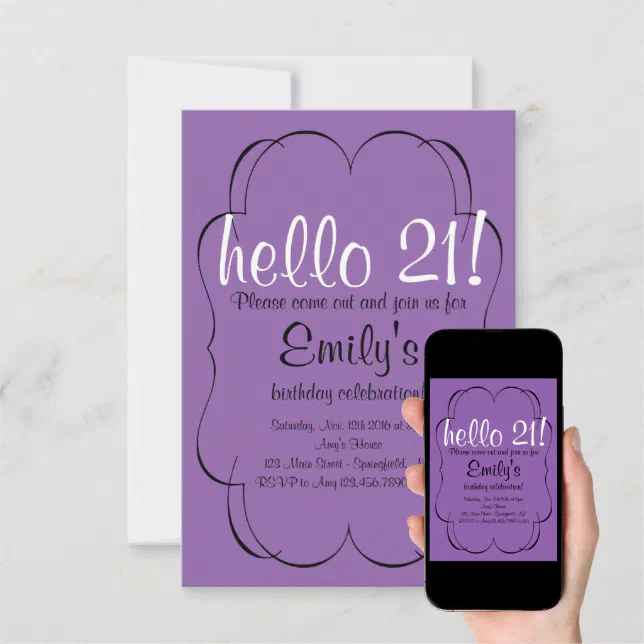 Scroll Birthday Invitation | Zazzle