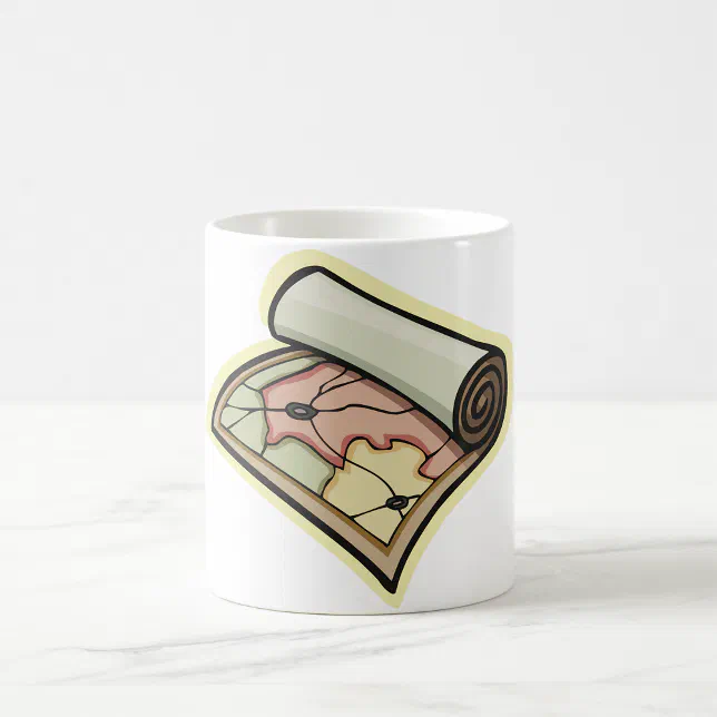 Scroll Map Mug | Zazzle