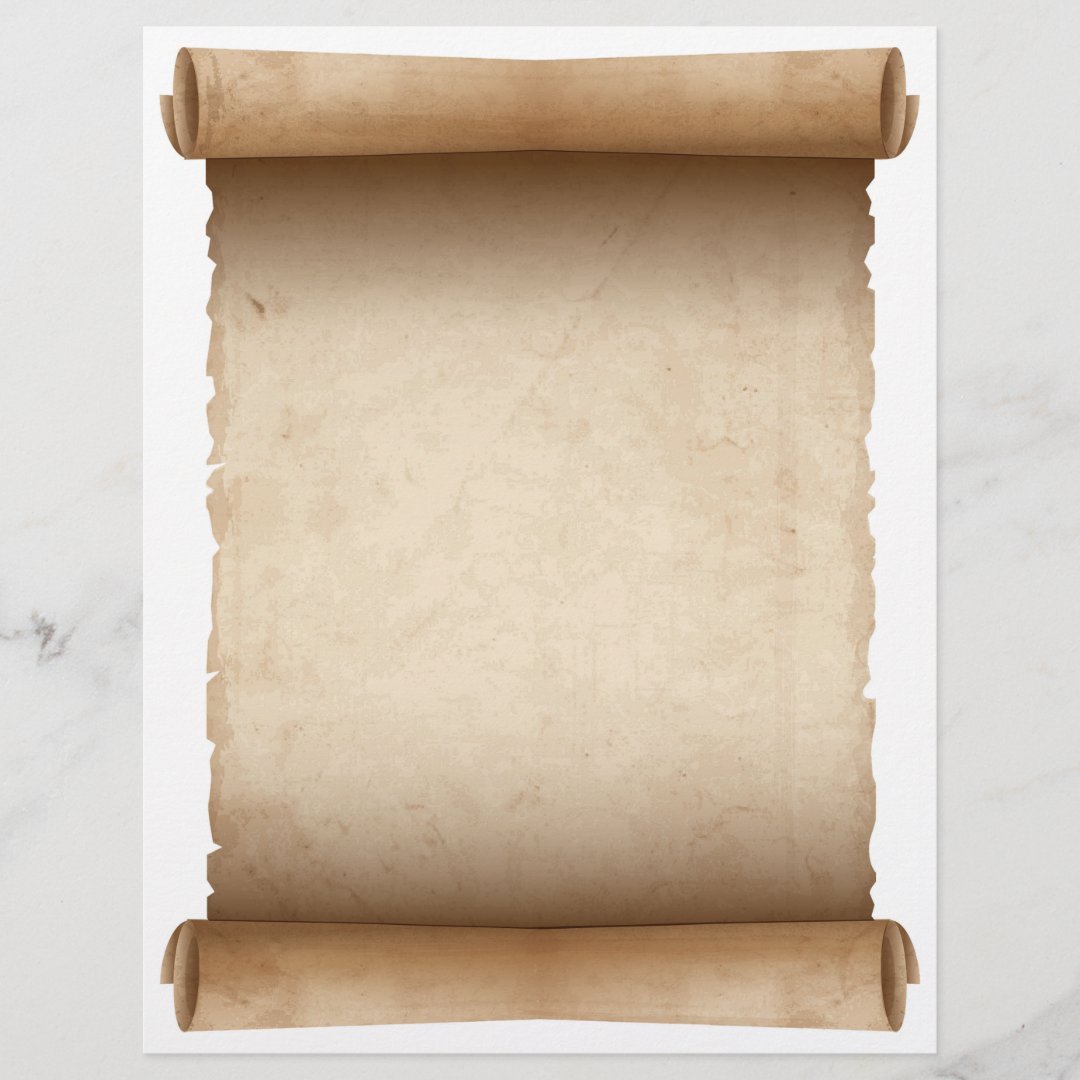 Scroll Paper Letterhead | Zazzle