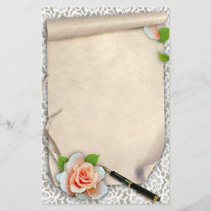 Scroll Stationery | Zazzle