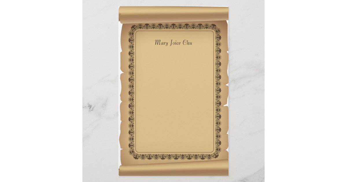 Scroll Stationery | Zazzle